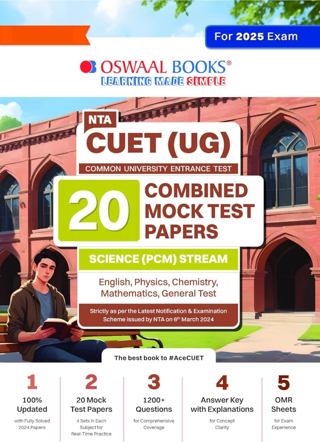 CUET (UG) 20 Combined Mock Test Papers Science (PCM) Stream (English ...