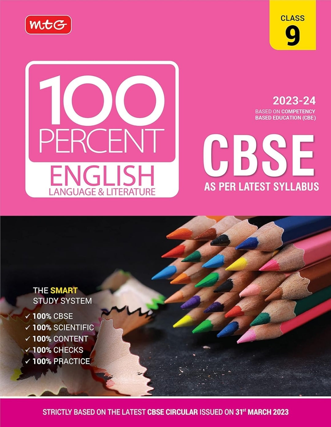MTG 100 Percent English Language & Literature Text Book Class 9 with ...