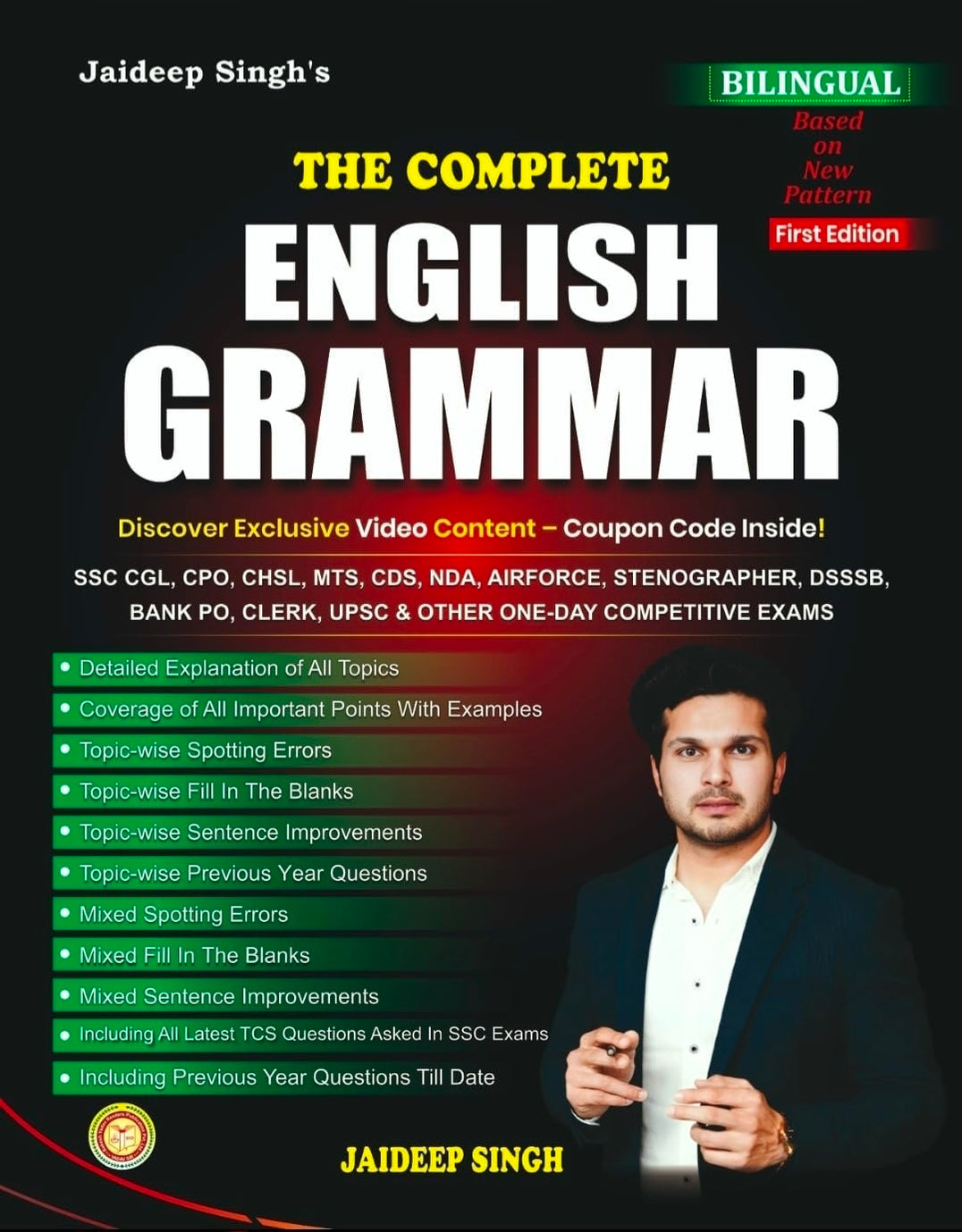 The Complete English Grammar Book, Bilingual Edition for SSC, Bank PO ...